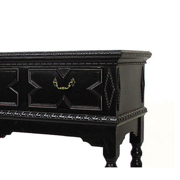 Console Table | 3 Drawer | X Design | Bun Feet | Black – Casagear