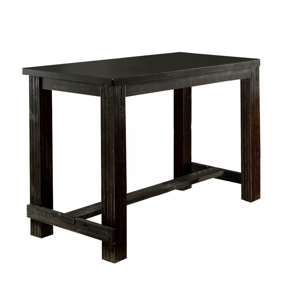 Buy Dining Table 72" Antique Black Block Legs Wood | BBB Accredited ...