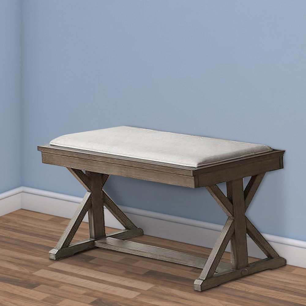 Buy Beige Dining Bench with Pedestal Base | BBB Accredited – Casagear