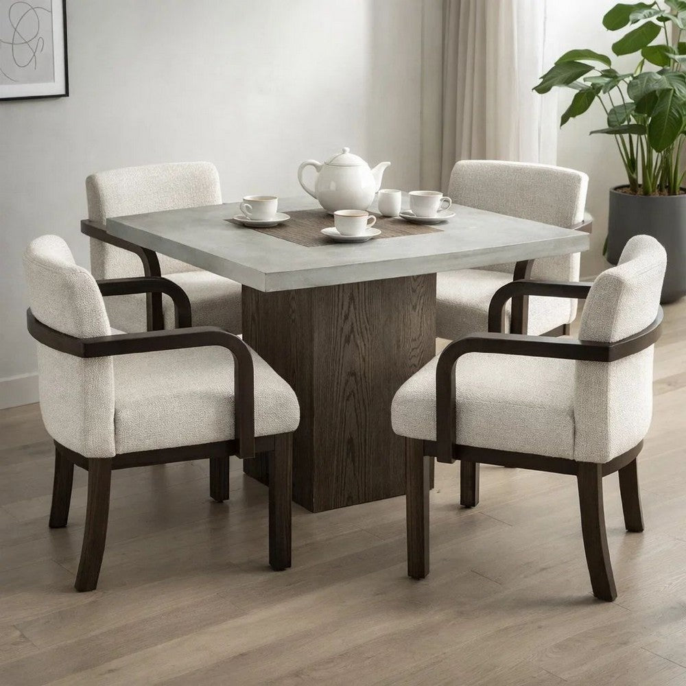 Buy Mod 40" Square Dining Table Concrete Top Ash Gray | Fast Shipping ...