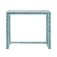 Buy 36 Inch Accent Console Table, Capiz Shell Inlay, Rectangular, Blue ...