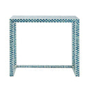 Buy 36 Inch Accent Console Table, Capiz Shell Inlay, Rectangular, Blue ...