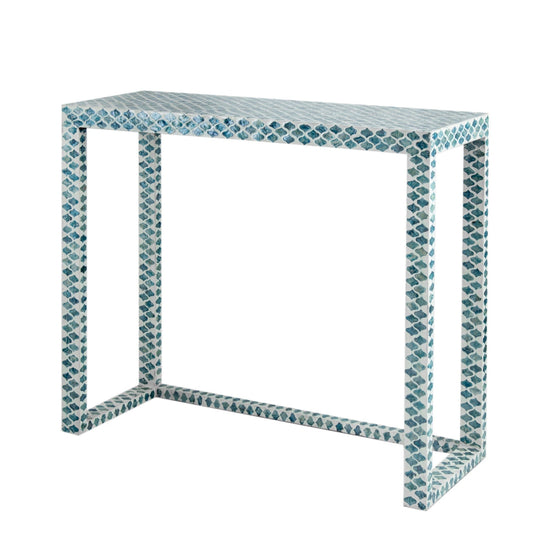 Console Table | 36" | Capiz Inlay | Rectangular | Blue – Casagear