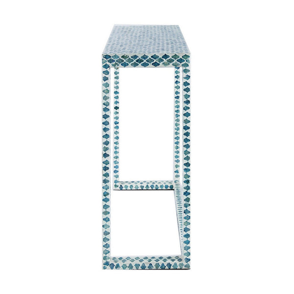 Console Table | 36" | Capiz Inlay | Rectangular | Blue – Casagear
