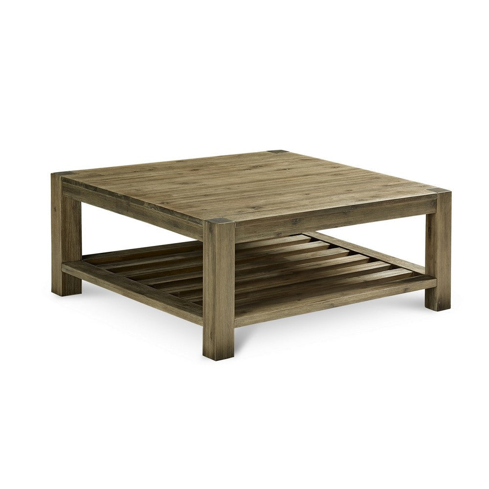 Buy Cyon 42 Inch Square Coffee Table, Open Shelf | Fast Shipping