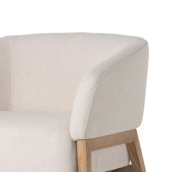 Buy Reno Gis 33 Inch Accent Chair, Off White Fabric, Foam, Solid Wood ...