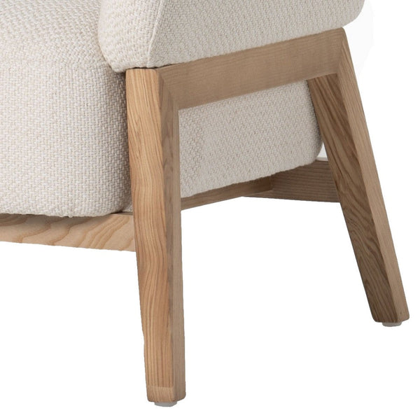 Buy Reno Gis 33 Inch Accent Chair, Off White Fabric, Foam, Solid Wood ...