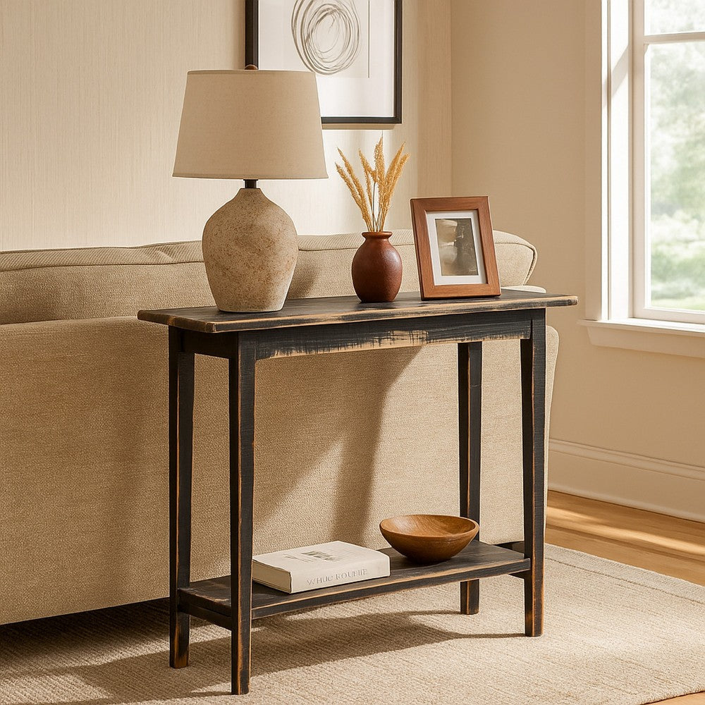 Buy Duro Sofa Console Table with Open Shelf, Reclaimed Wood, Antique ...