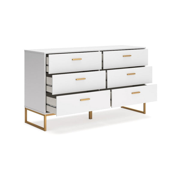 Shop Ashley Alli Dresser 6 Drawers White 59 Inch | Free Shipping