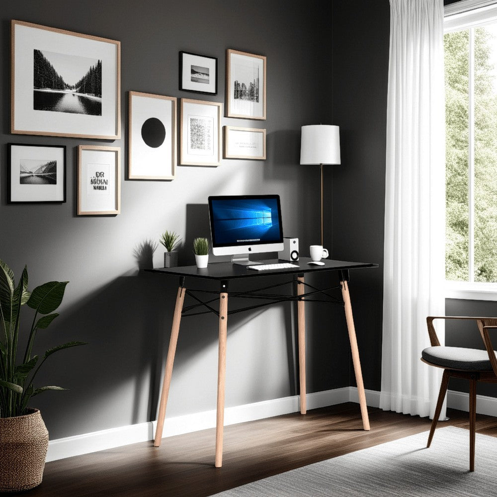 Shop Ashley Laara Office Desk Black Brown 36 Inch | Free Shipping ...