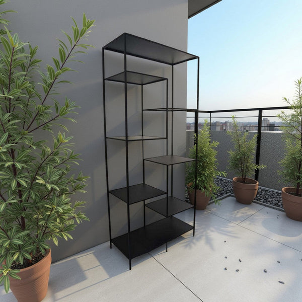 Buy Dean Plant Stand with 8 Shelves and Tiered Design, Black Metal 80 ...