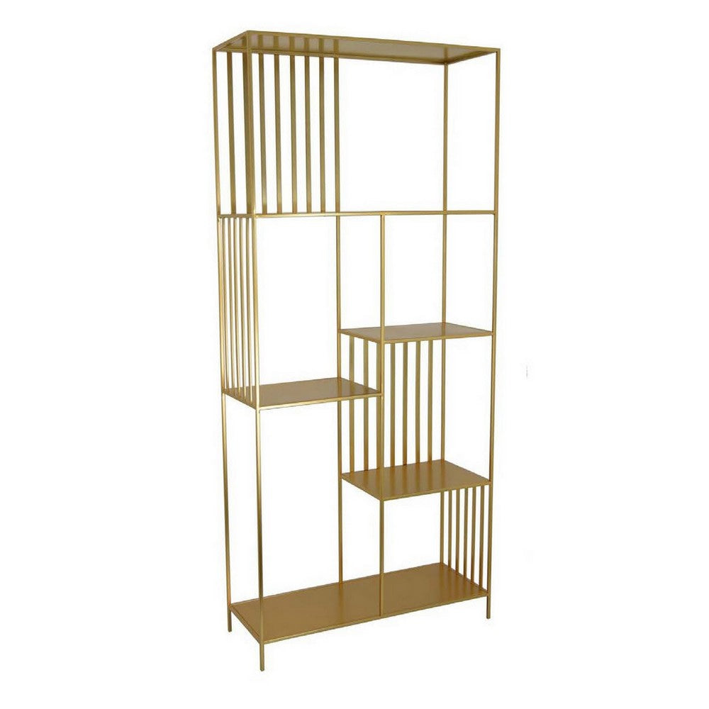 Buy Tandum Plant Display Stand, Gold Metal 6 Shelves, Modern 71 Inch By ...