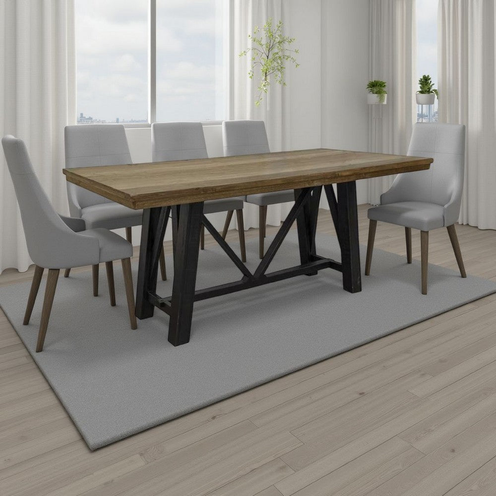 Buy 79 Inch Pola Dining Table Gray Brown Pine | Fast Shipping – Casagear