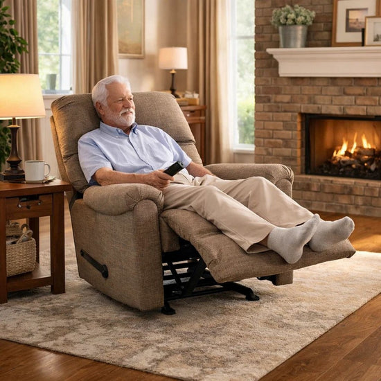 Shop Ashley Ead Manual Rocker Recliner Nutmeg | Free Shipping – Casagear