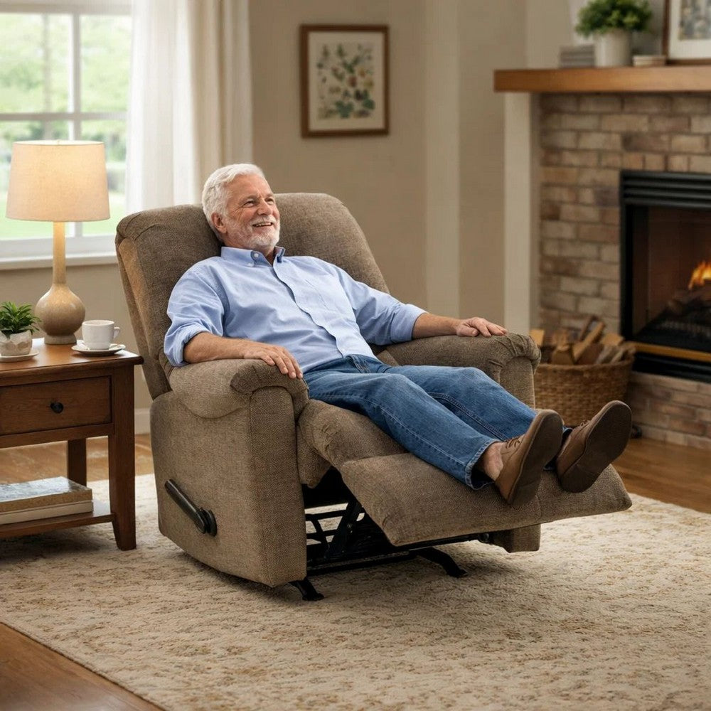 Shop Ashley Ead Manual Rocker Recliner Nutmeg | Free Shipping – Casagear