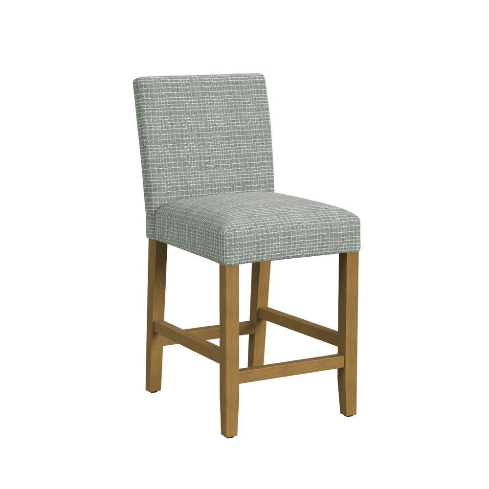 Buy Counter Stool Sage Green Polyester Grid | Fast Shipping