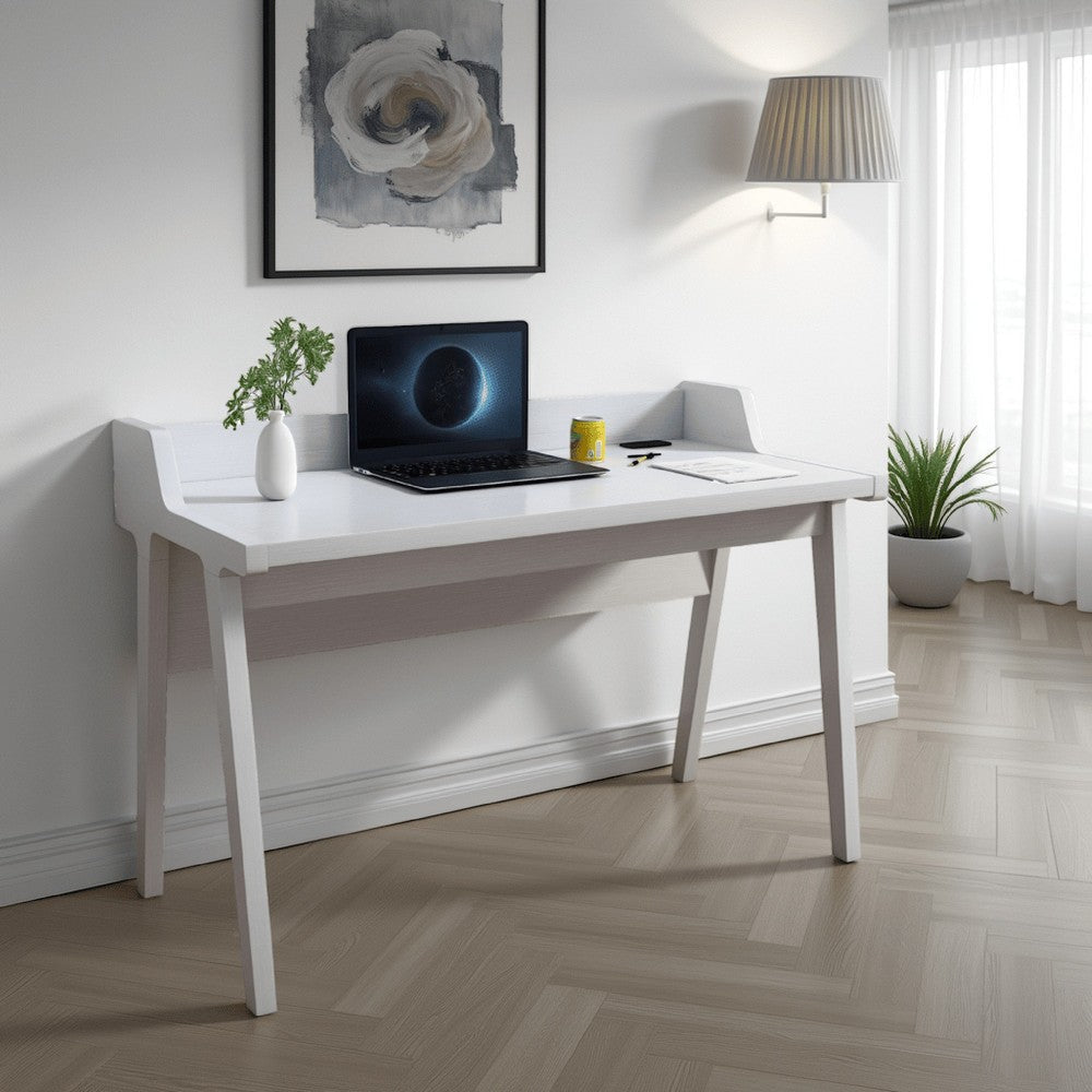 Buy 50 Inch Writing Desk Wrap Around Top White | Free Shipping – Casagear