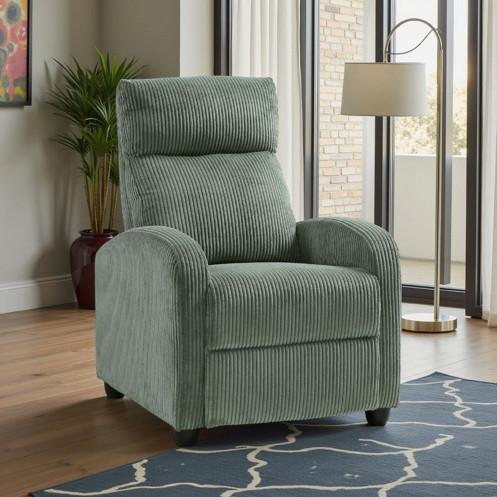 Buy Pary Recliner Chair Green Ribbed Corduroy | Free Shipping – Casagear