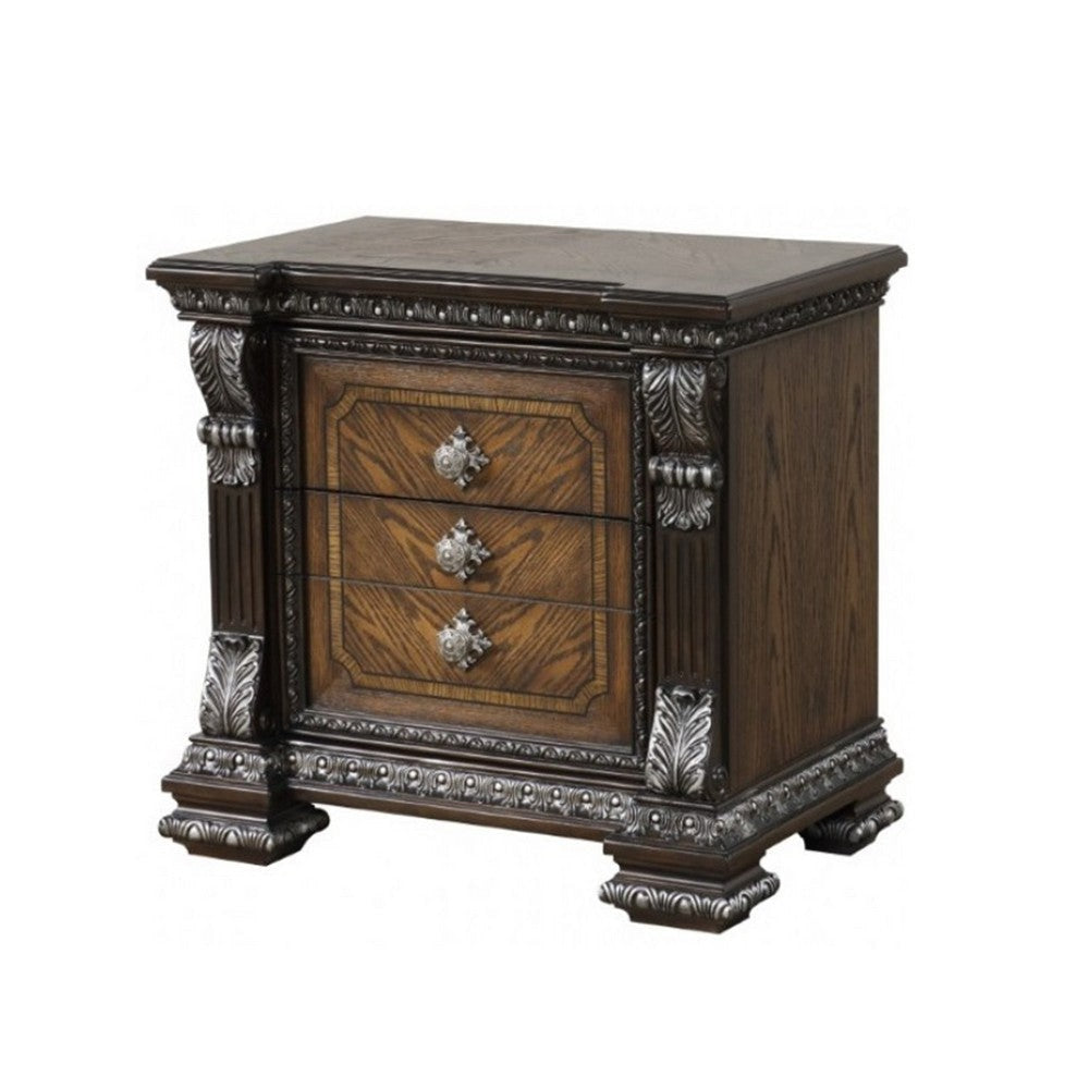 Buy 30''Nightstand Hidden Drawer USB Espresso Brown | Fast Shipping ...
