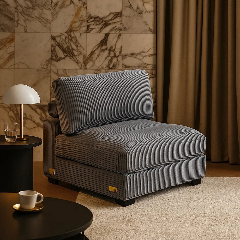 Buy Armless Modular Chair Square Frame Dark Gray | Fast Shipping – Casagear