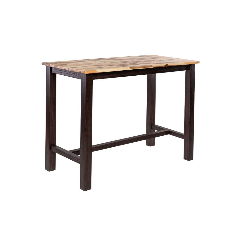 Buy Amber Pub Table 47" Espresso Brown Trestle Base | BBB Accredited ...