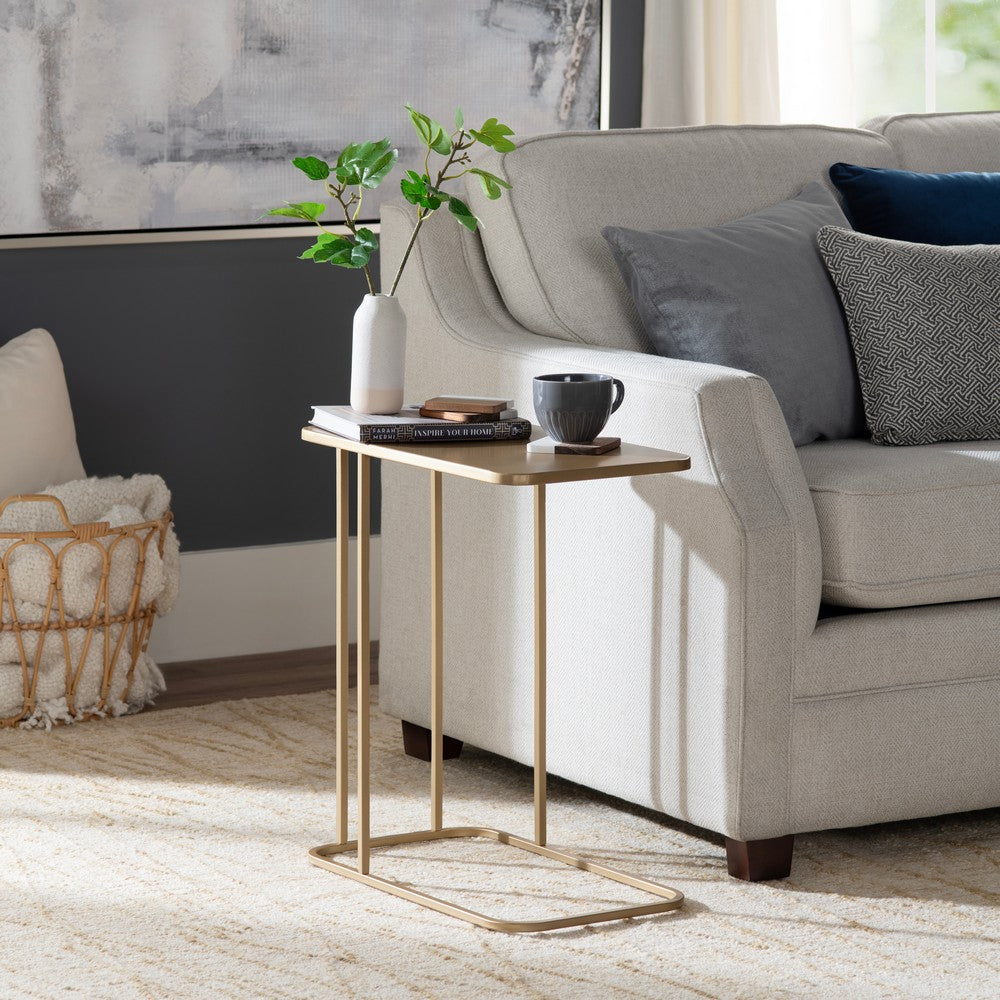 Buy Reez 20" Gold Metal Rectangular Side Table | Fast Shipping – Casagear