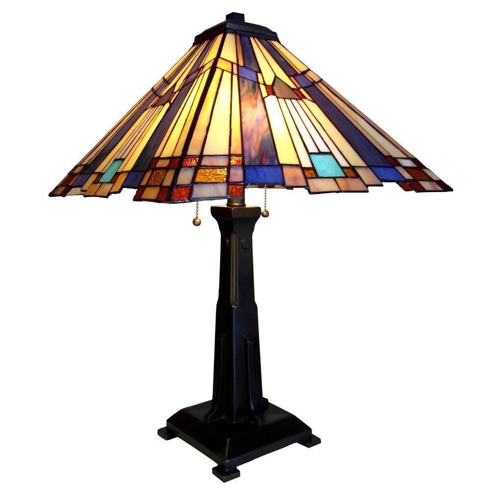 Buy Tiffany 2 Light Mission Table Lamp 15 Inch Shade | BBB Accredited ...