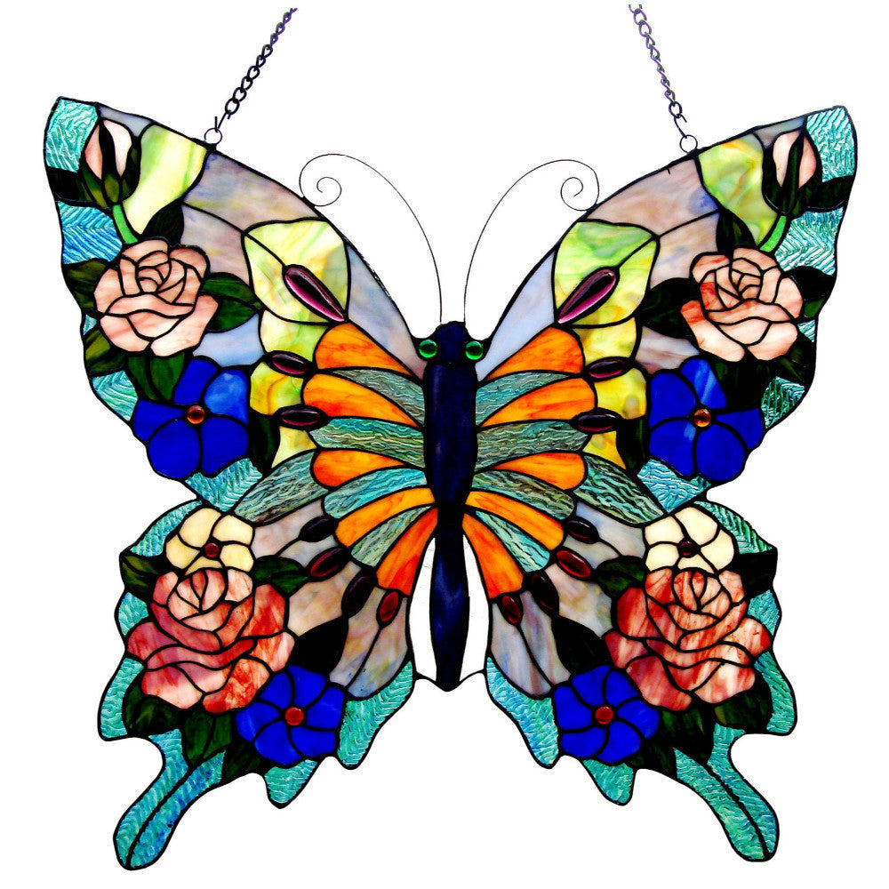 Buy 24 Inch Glass Window Panel Butterfly Design | 30 Day Return – Casagear