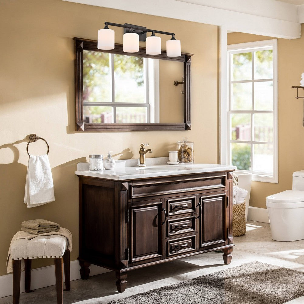 Buy JANE 4 Light Rubbed Bronze Bath Vanity Fixture 29 Inch Wide | 30 ...