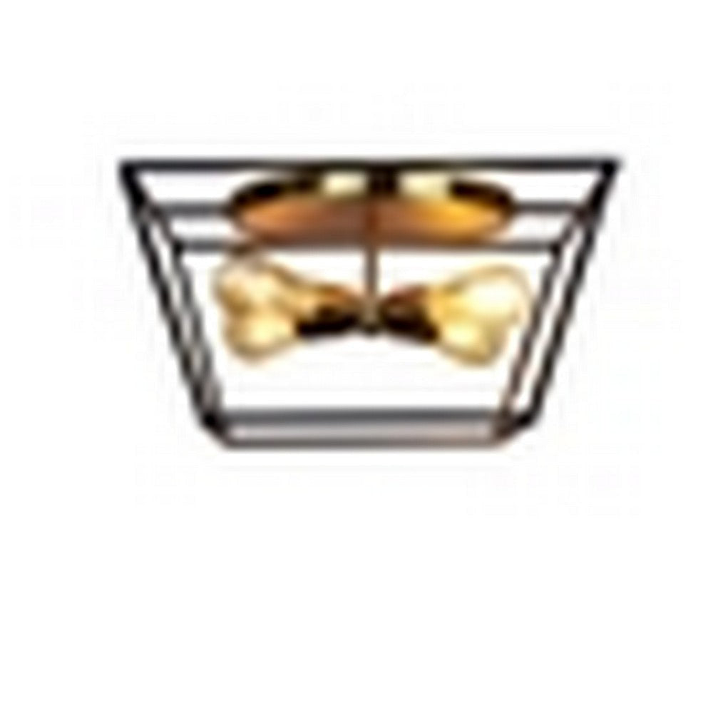 Buy Farmhouse Two-Toned 4 Light Flush Fixture 18 Inch Wide | Free Shipping