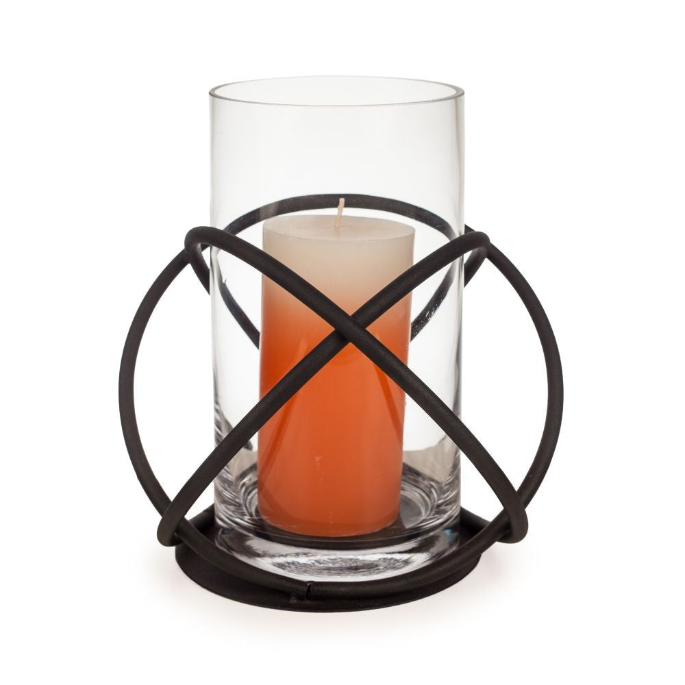 Buy Danya B Large Metal and Glass Orbits Hurricane Candleholder