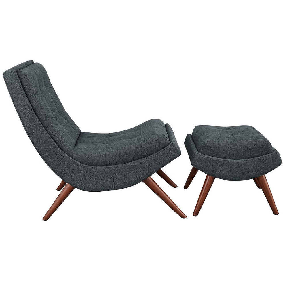 Buy Gray Ramp Fabric Lounge Chair Set | Casagear