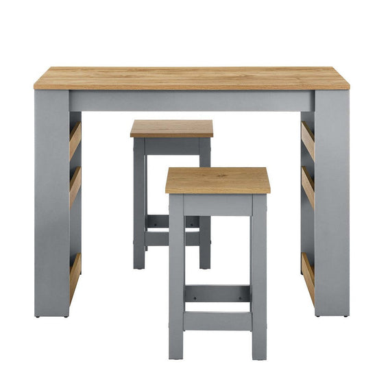 Buy Galley 3-Piece Kitchen Island and Stool Set | Casagear