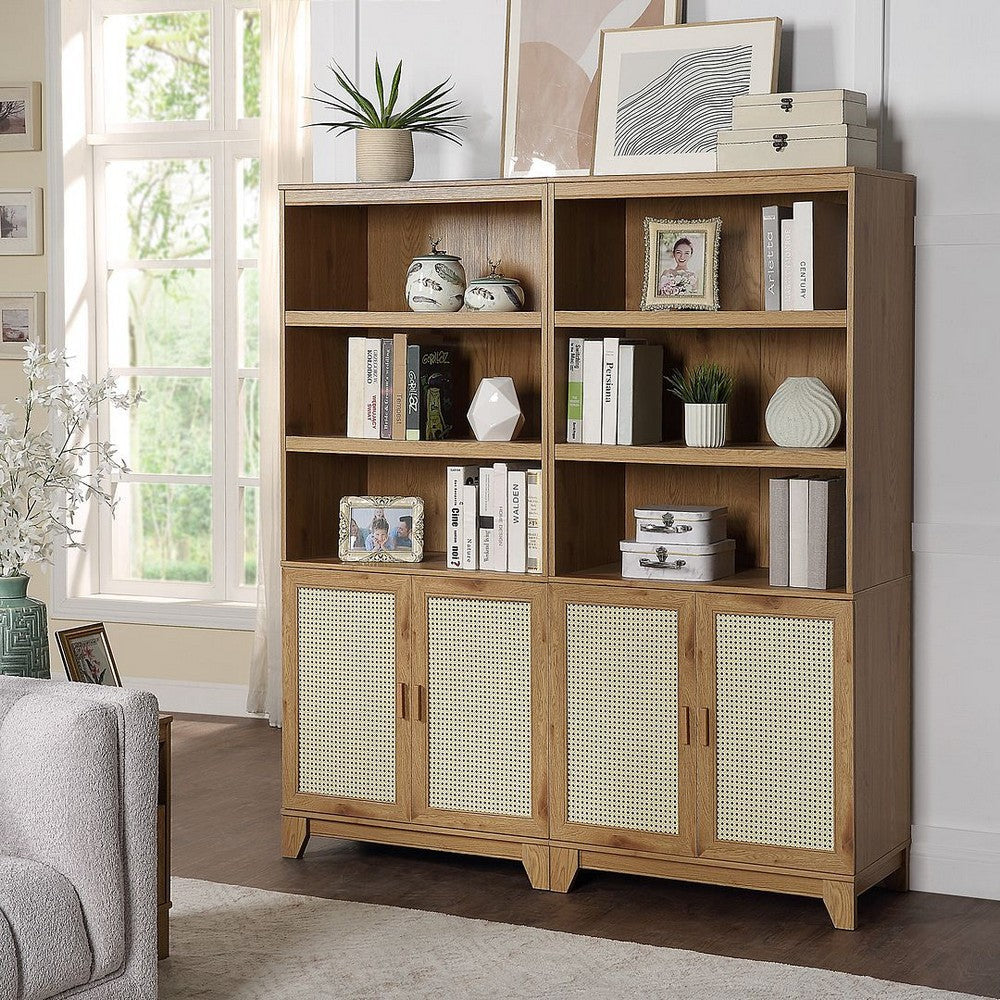 Buy Sheridan Cane Bookcase Nature Set | Best Prices – Casagear
