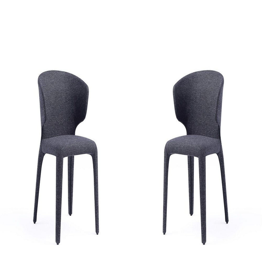 Buy Conrad Tweed Dining Chair Black Set | Best Prices – Casagear