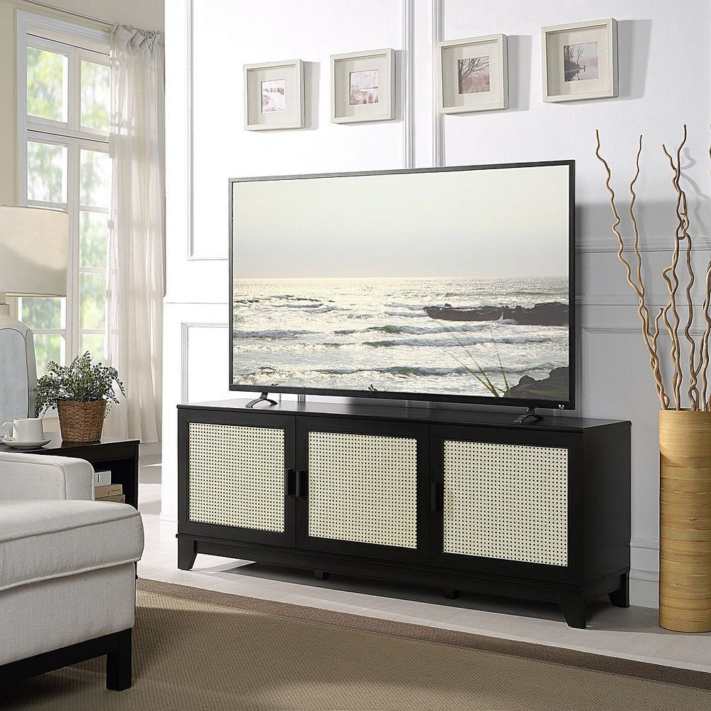 Buy Sheridan Cane TV Stand Black | Best Prices – Casagear