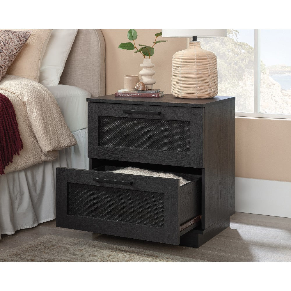 Buy Tiffin Line Nightstand with Drawers Raven Oak | 30 Day Returns ...