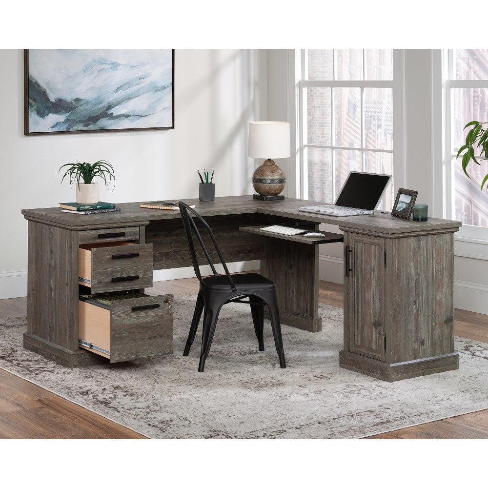 Buy Aspen Post 66x66 L-Desk Pebble Pine | 30 Day Returns – Casagear