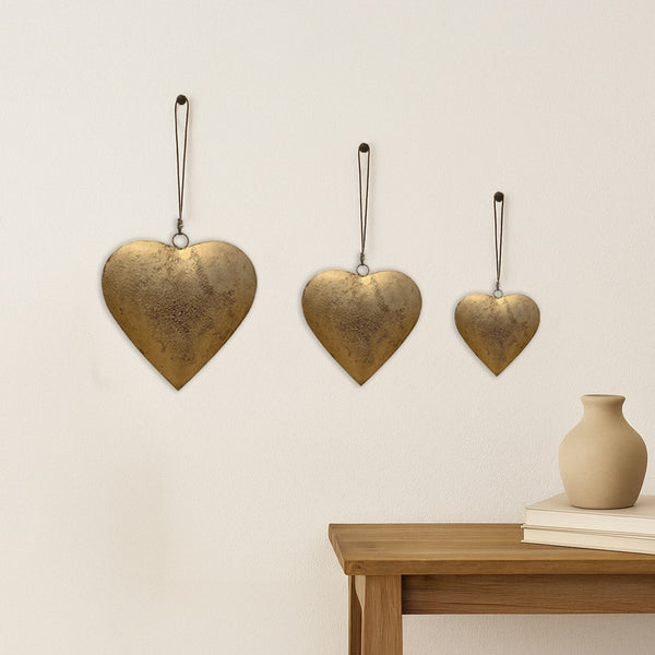 Buy Myri Decorative Metal Heart Wall Decor Set of 3 | Best prices ...