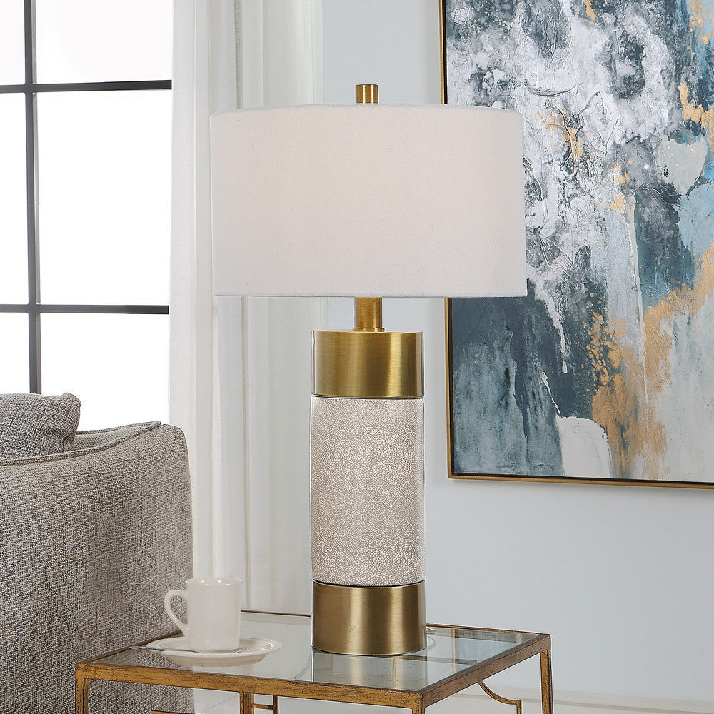 Buy Uttermost Adelia Ivory & Brass Table Lamp By Casagear Home | Casagear