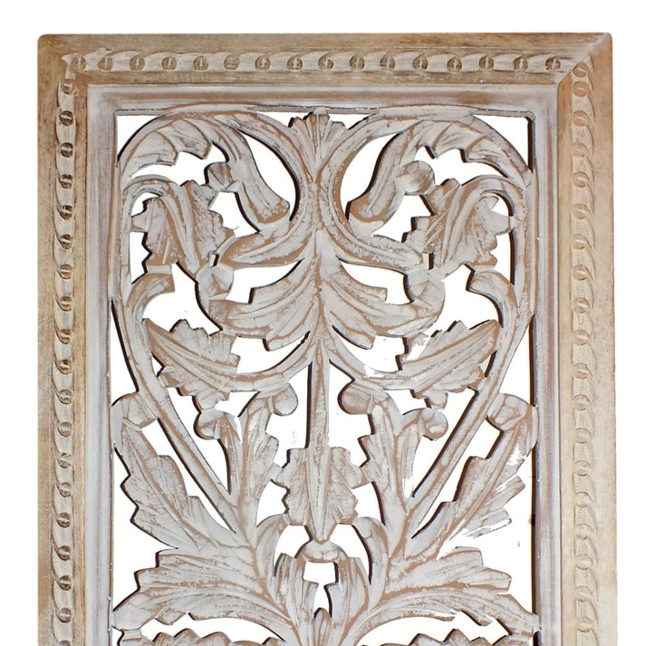 Attractive Mango Wood Wall Panel Hand Crafted With Intricate Details,