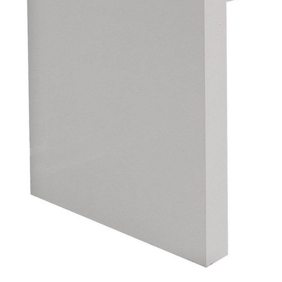 Buy Lulu 28 Inch Minimalist Computer Desk Console with Panel Legs, Pure ...