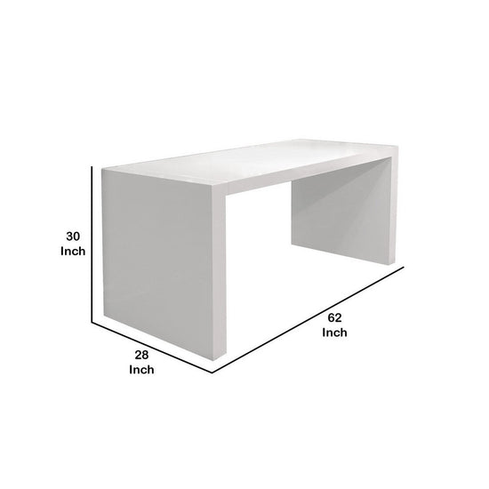 Buy Lulu 28 Inch Minimalist Computer Desk Console with Panel Legs, Pure ...