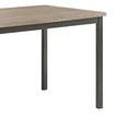 Buy Online Contemporary Metal Dining Table With Wooden Top, Gray ...