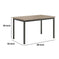 Buy Online Contemporary Metal Dining Table With Wooden Top, Gray ...