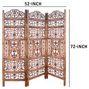 Buy Online Handcrafted 3 Panel Mango Wood Screen with Cutout Filigree ...